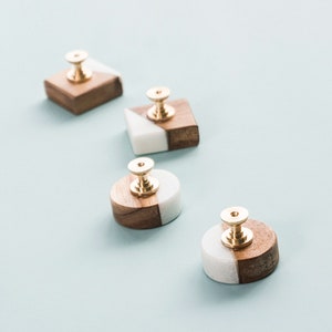 Nordic Modern Simple Door Knob Wood Knob Cabinet Marble Small Knob ...