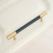 3.78 5.0 8.8 Dark Blue Leather Cabinet Handles Knobs Wardrobe Pull ...