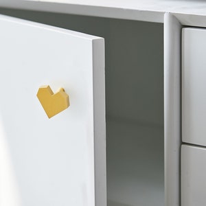 Solid Brass Knob Heart Cabinet Knob Pull Drawer Knobs Pulls Dresser Knobs Cabinet Handles ...