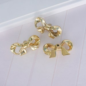 Exquisite Bow Knob Drawer Knobs Gold Brass Drawer Knobs Dresser Knobs Kitchen Cabinet Pulls ...