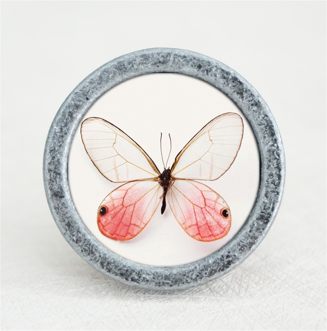 Butterfly Knobs Vintage Drawer Handles Dresser Knobs Silver | Etsy