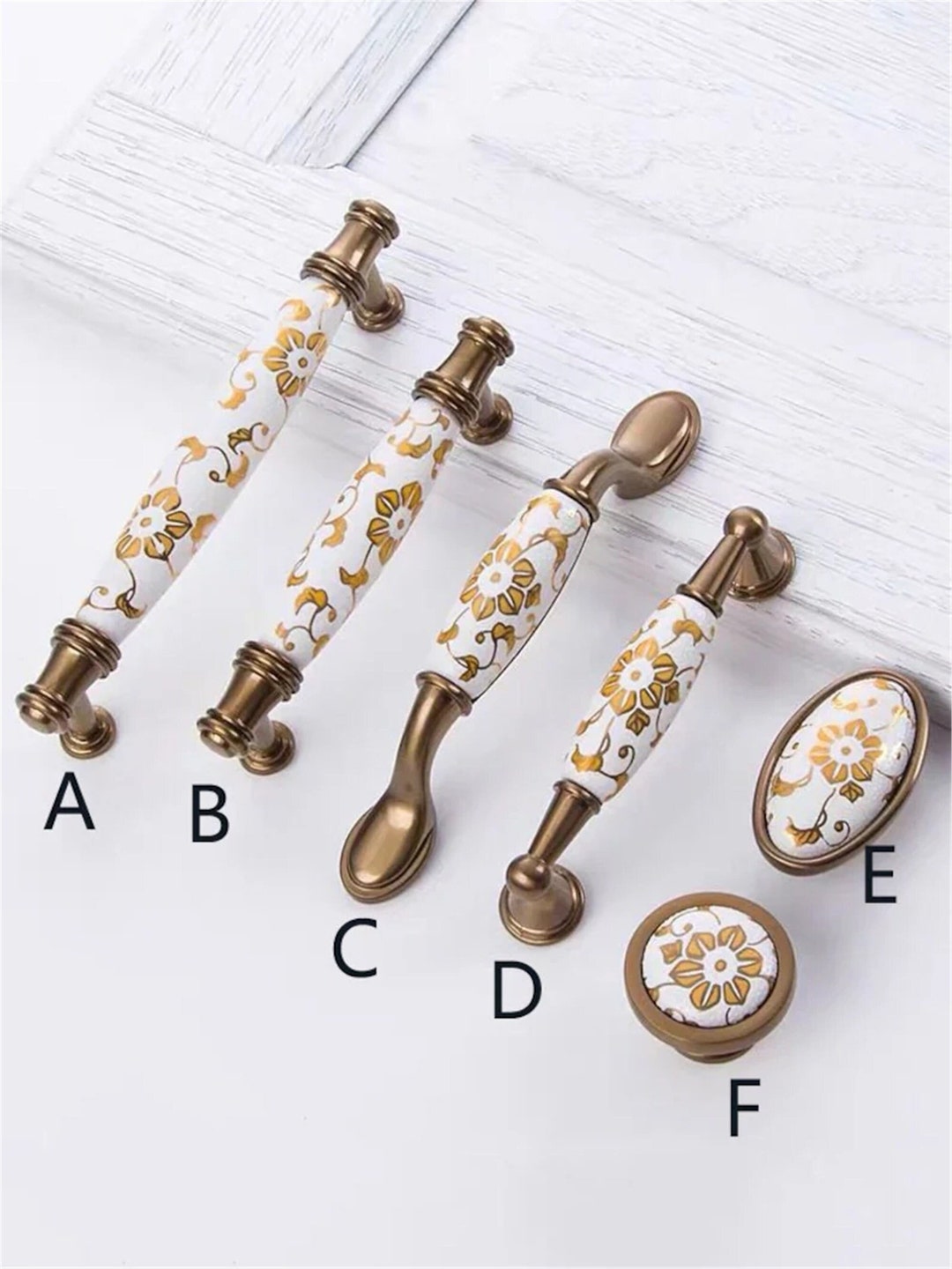 3.78'' 5.0 Ceramic Cabinet Handles Drawer Pulls Handles High Quality ...