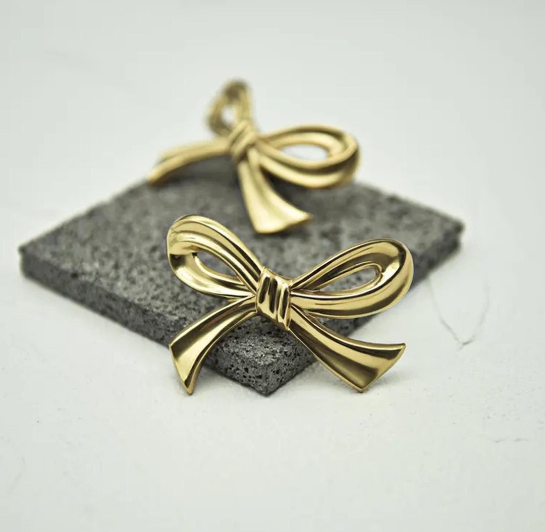 Brass Bow Knobs Modern Drawer Knob Gold Wardrobe Knob Cabinet Knobs ...