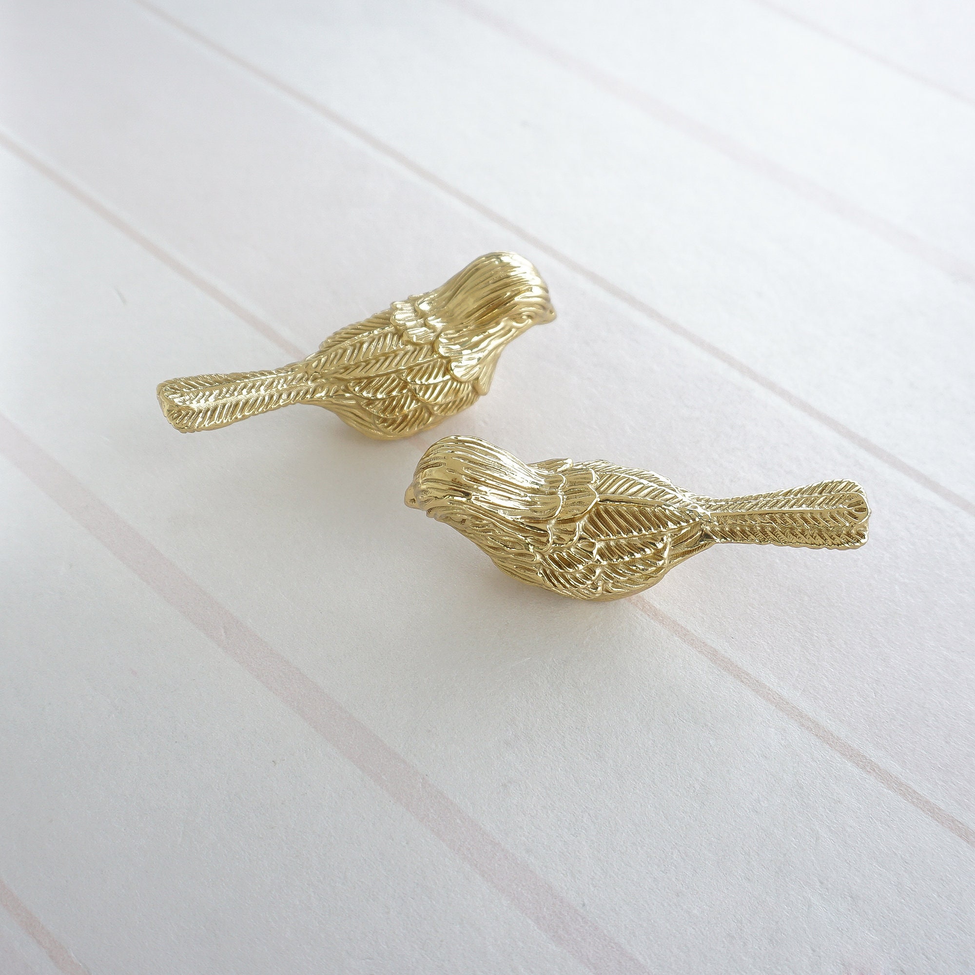 Solid Brass Drawer Knobs Pulls Bird Dresser Knobs Kitchen - Etsy UK