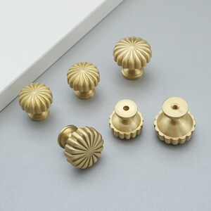 Solid Brass Drawer Knobs Pulls Dresser Knobs Kitchen Cabinet Pulls Handle Door Knob Ring Drop ...