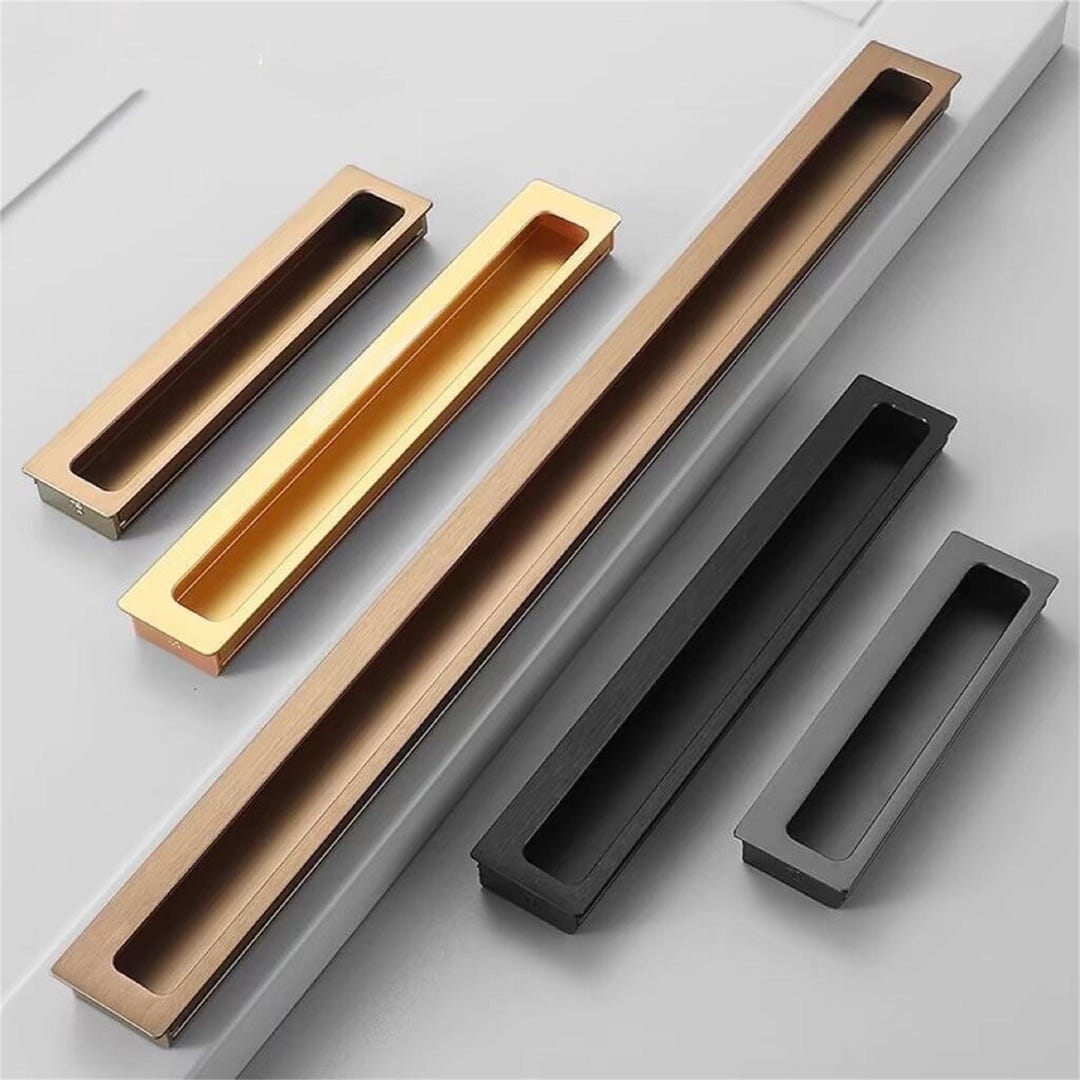 Recessed Cabinet Pulls Concealed Drawer Handles Embedded Kitchen Handle ...