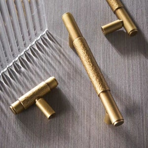 3.78'' 5.0 6.3gold Hammer Cabinet Pull Knob Drawer Pull and Knob Kitchen Handle Dresser Knobs ...