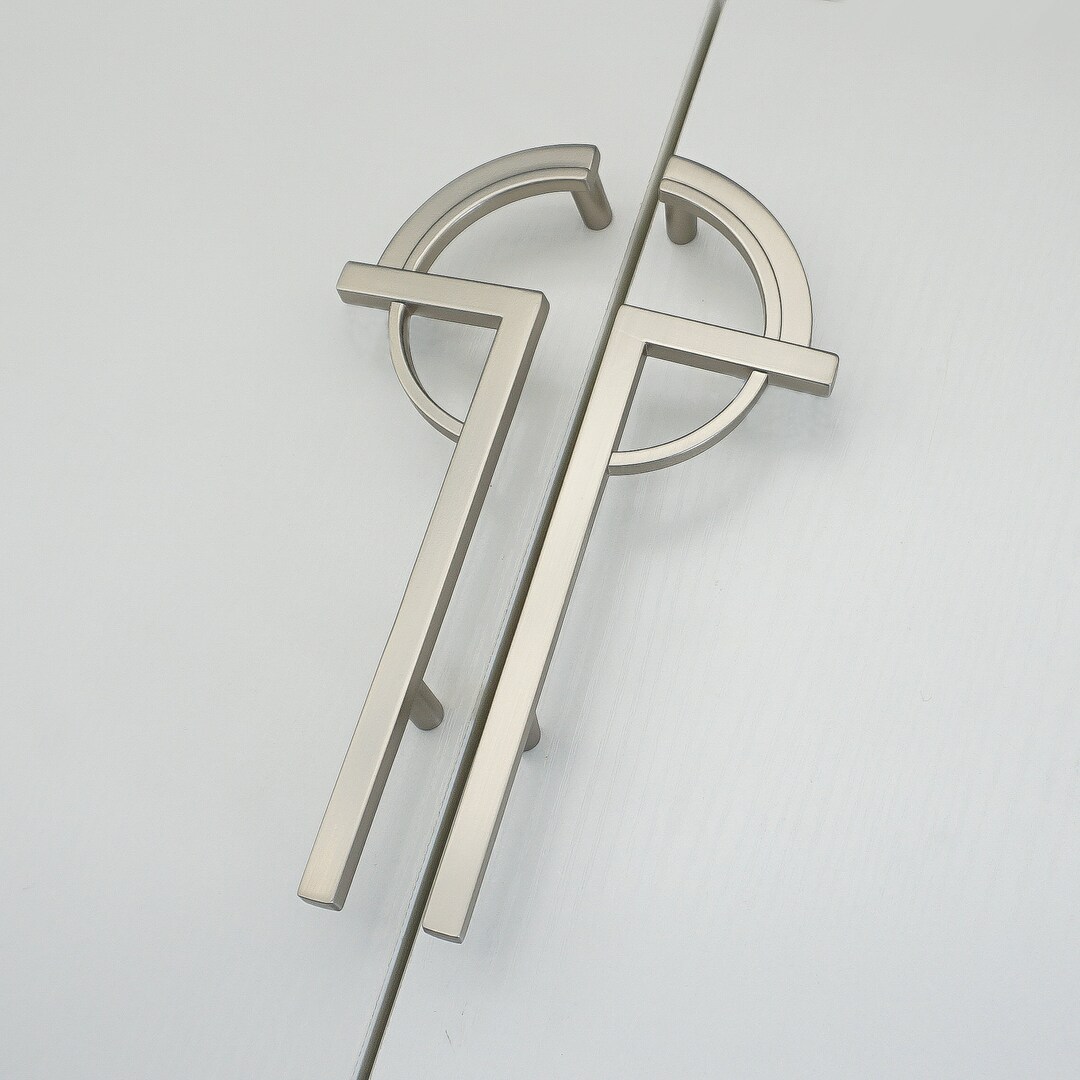 5brushed Nickel Symmetrical Cabinet Handles Dresser Handles Drawer ...