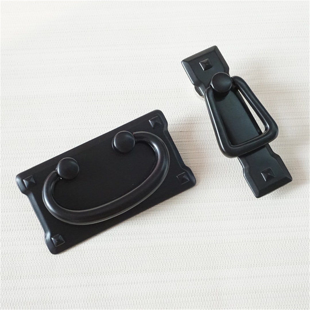 2.2 3 Vintage Dresser Drop Pulls Drawer Pull Handles Black Kitchen ...