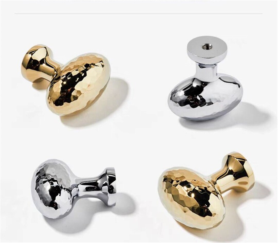 Hammer Pigeon Egg Drawer Knobs Cabinet Knobs Handles Solid Gold Chrome Drawer Pull and Knobs ...