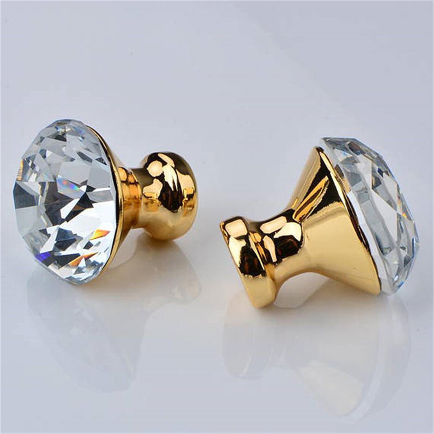 Glass Crystal Drawer Knobs Handles Rhinestone Dresser Knobs - Etsy