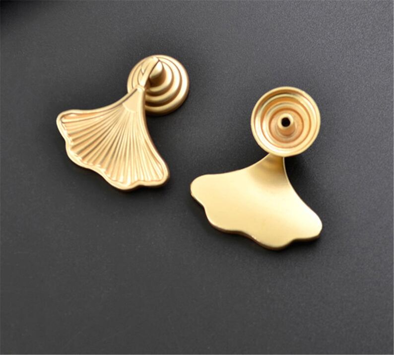 Ginkgo Cabinet Knobs Drawer Knobs Pulls Handles Kitchen - Etsy