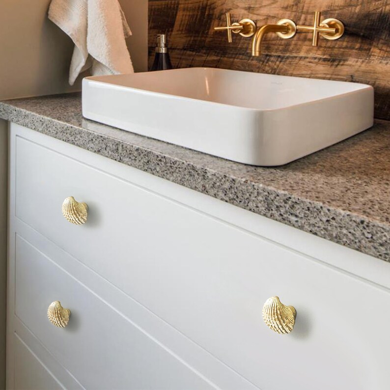 Exquisite Shell Knobs Brass Drawer Knobs Pulls Dresser Knobs | Etsy