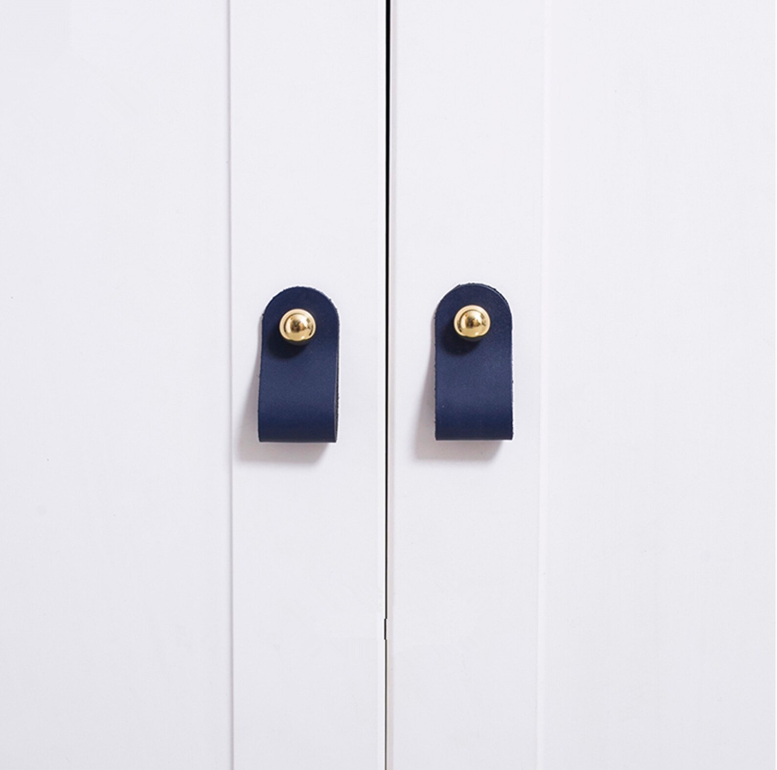 Brass Knobs Leather Cabinet Knobs Door Knobs Drawer Knobs | Etsy