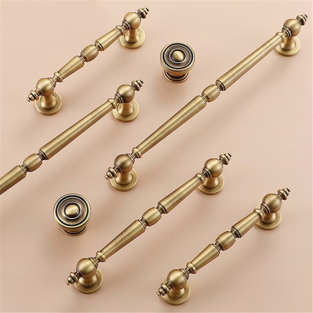 3.78"5"7.55‘’antique Broze Cabinet Pulls, Solid Brass Cabinet Hardware ...