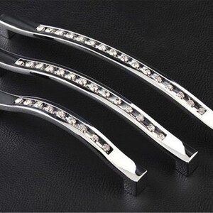 3.78'' 5'' 6.3'' Sparkly Glass Drawer Pull Handle Knob Door Handle ...