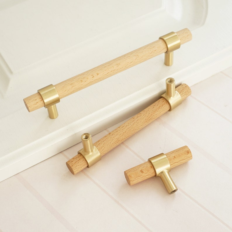 33.78'' 5''6.3beech Wood Drawer Pulls - Etsy