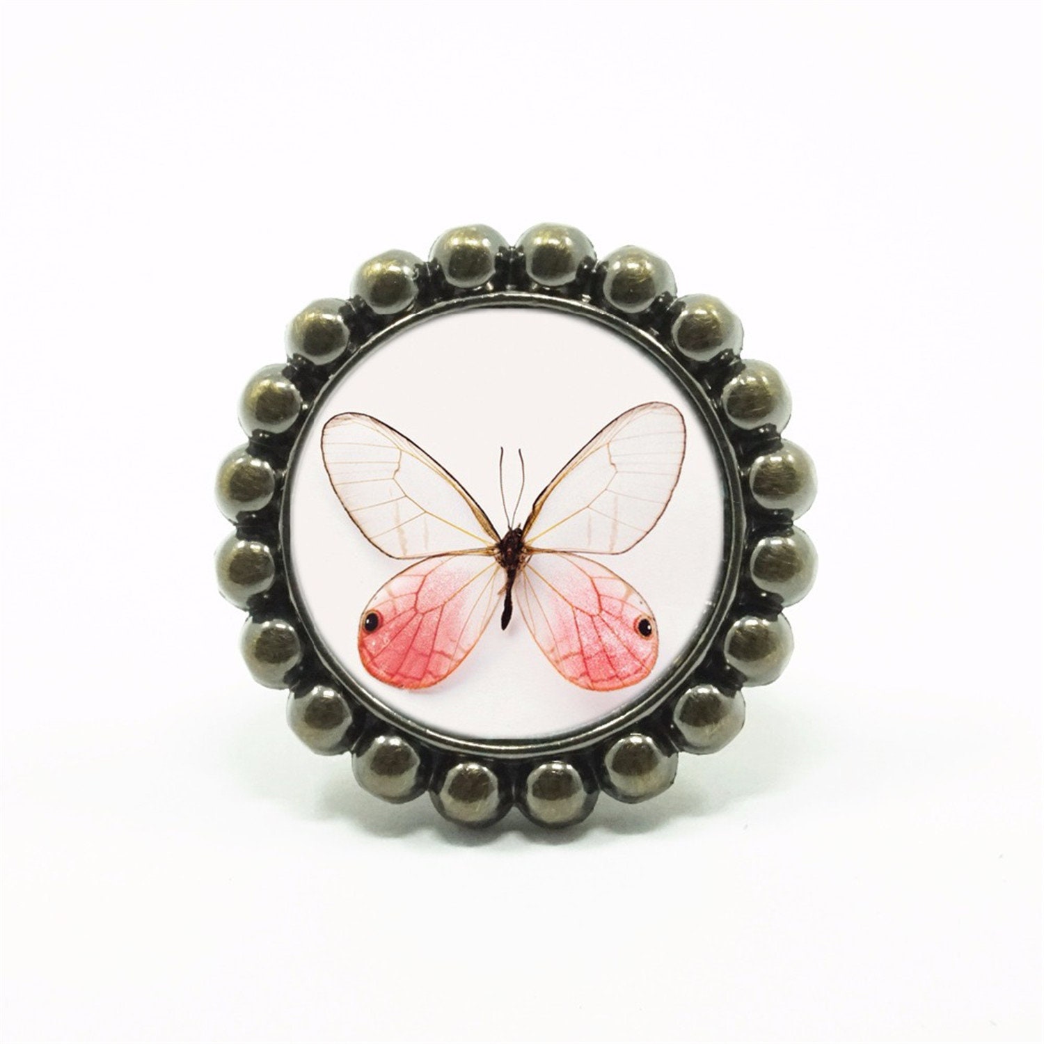 Butterfly Knobs Vintage Drawer Handles Dresser Knobs Silver - Etsy