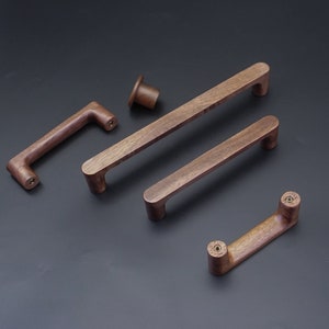 33.785 7.55walnut Wood Cabinet Knob Handle Drawer Pulls Knobs Cupboard Handles Drawer Pulls ...