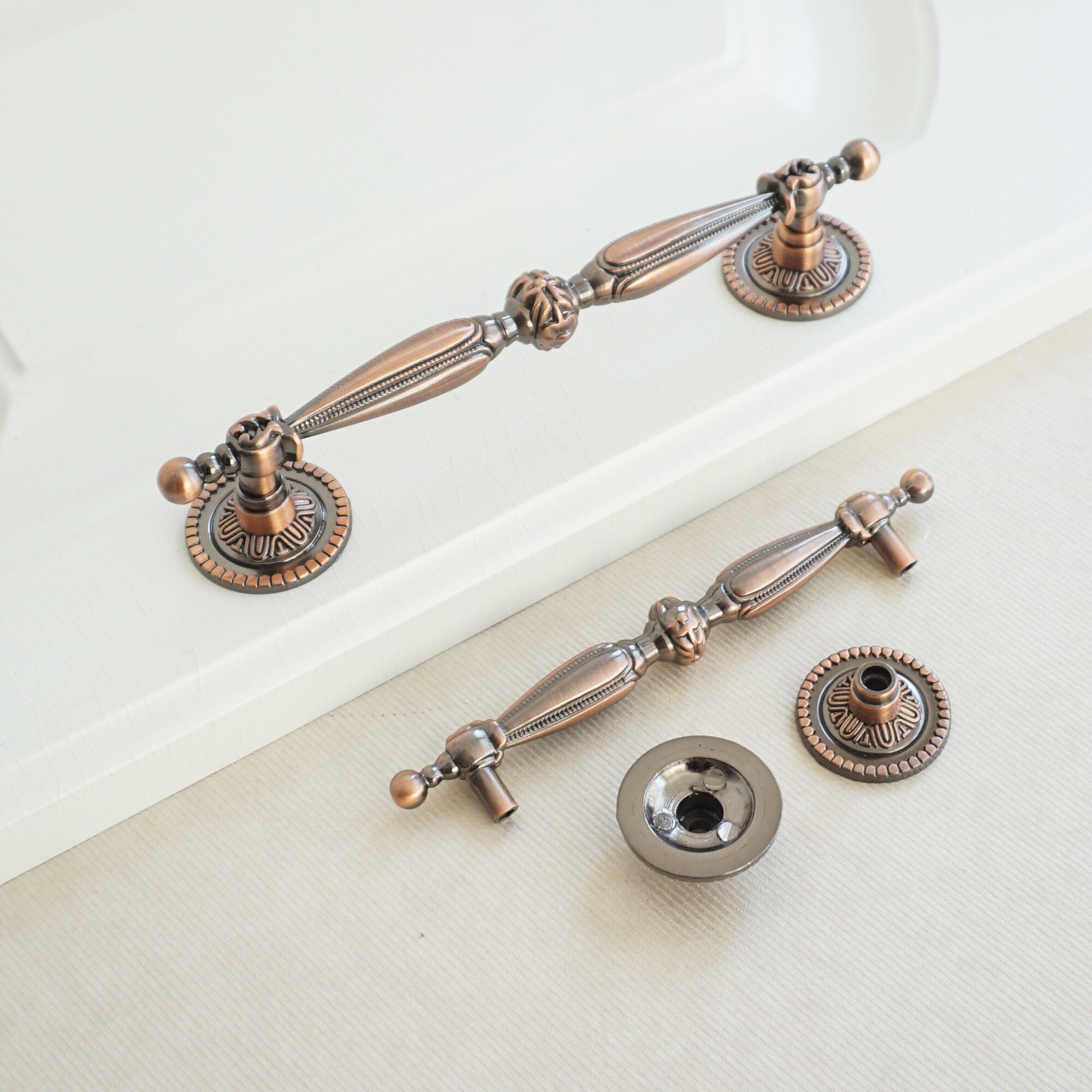 3.78 5.0 Antique Copper Drawer Pulls Handles - Etsy