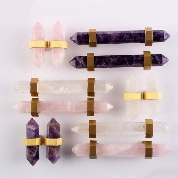 Quartz Crystal Knobs - Etsy