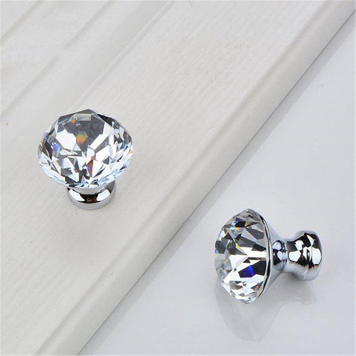 Glass Crystal Drawer Knobs Handles Rhinestone Dresser Knobs | Etsy