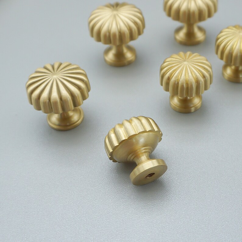 Solid Brass Drawer Knobs Pulls Dresser Knobs Kitchen Cabinet | Etsy
