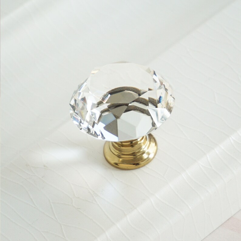 3.78 5 Gold Clear Drawer Pulls Knob Dresser Knobs | Etsy