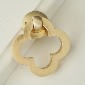 Brushed Brass Drawer Knobs Kitchen Pulls Dresser Knobs Kitchen Cabinet Pulls Handle Door Knob ...