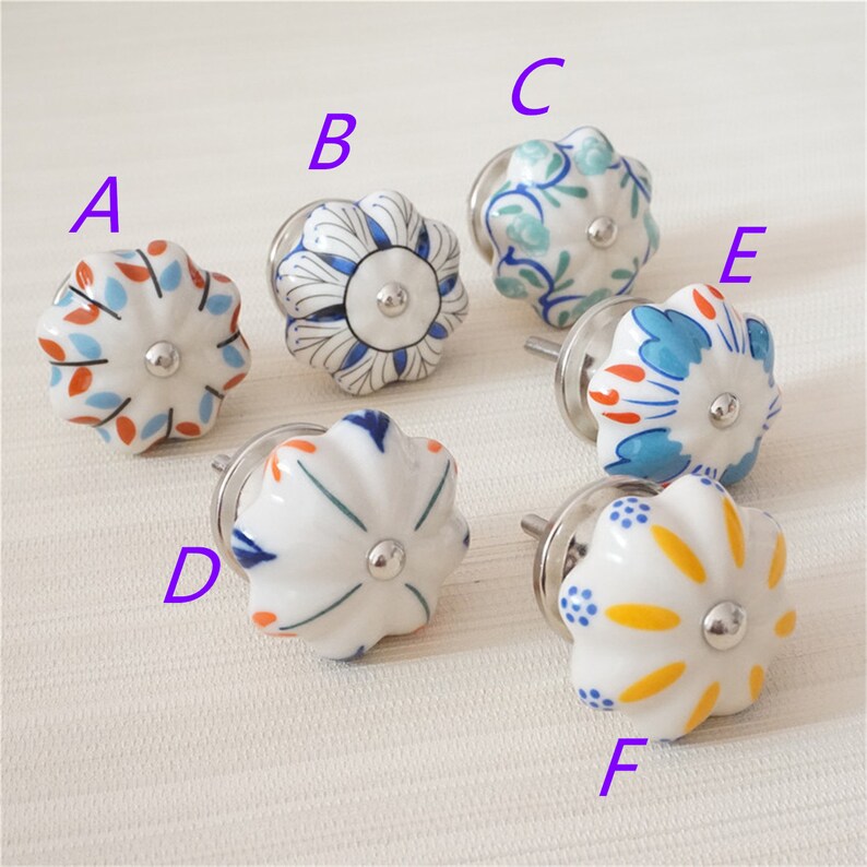 Colorful Ceramic Dresser Pulls Knob Drawer Knob Kitchen - Etsy