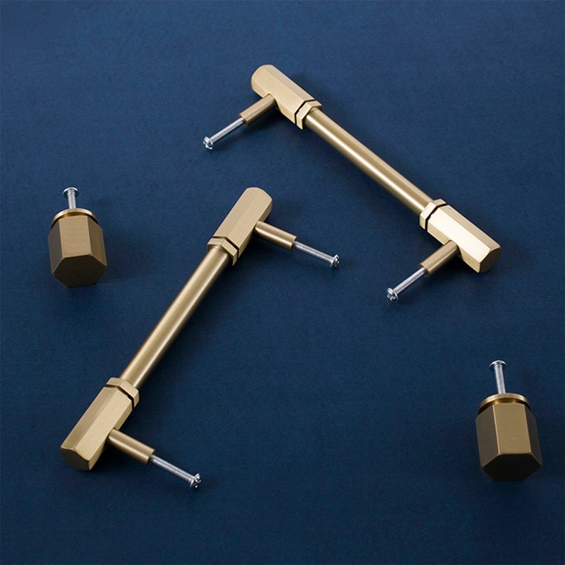 5'' Pure Copper Cabinet Handles Drawer Pulls Handles | Etsy