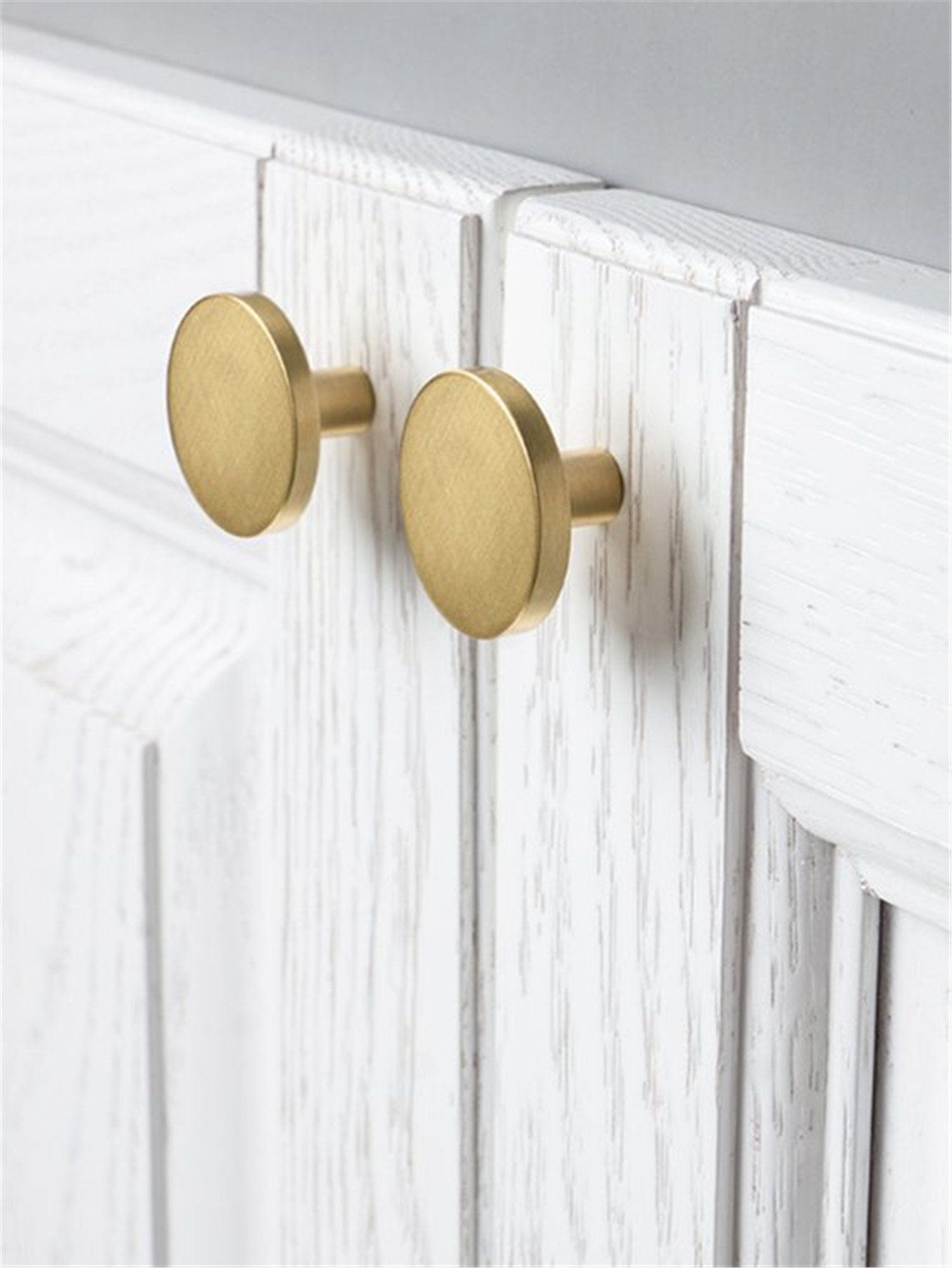 Round Brass Knobs Cabinet Knobs Handles Drawer Knobs Pull and | Etsy