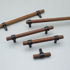 Wooden Roll Drawer Knob, Wardrobe Mounted Handle, Solid Wood Pull, Single Kitchen Cupboard Knob ...