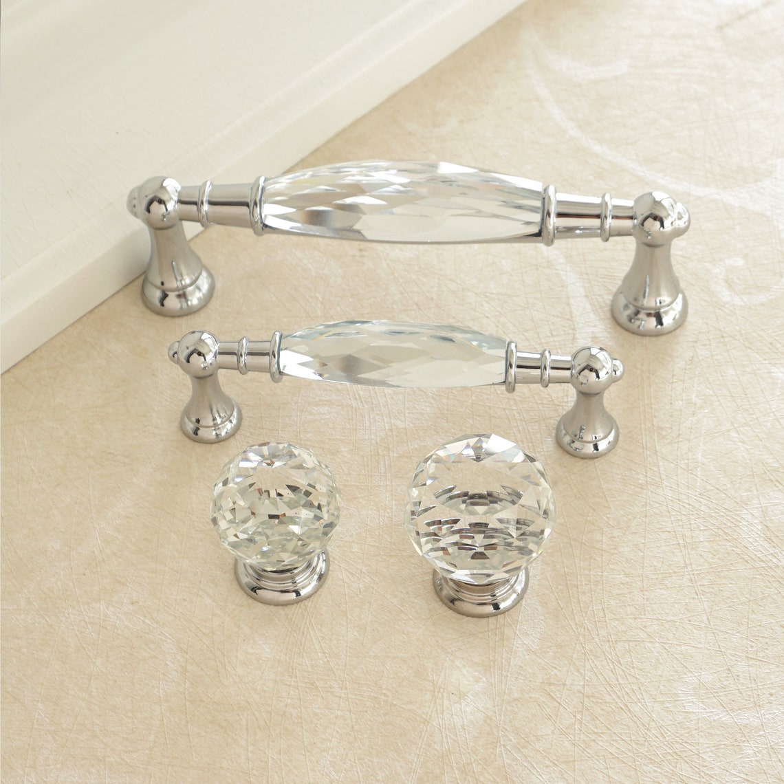 3.78 5 Glass Dresser Knobs Drawer Handles Pulls | Etsy