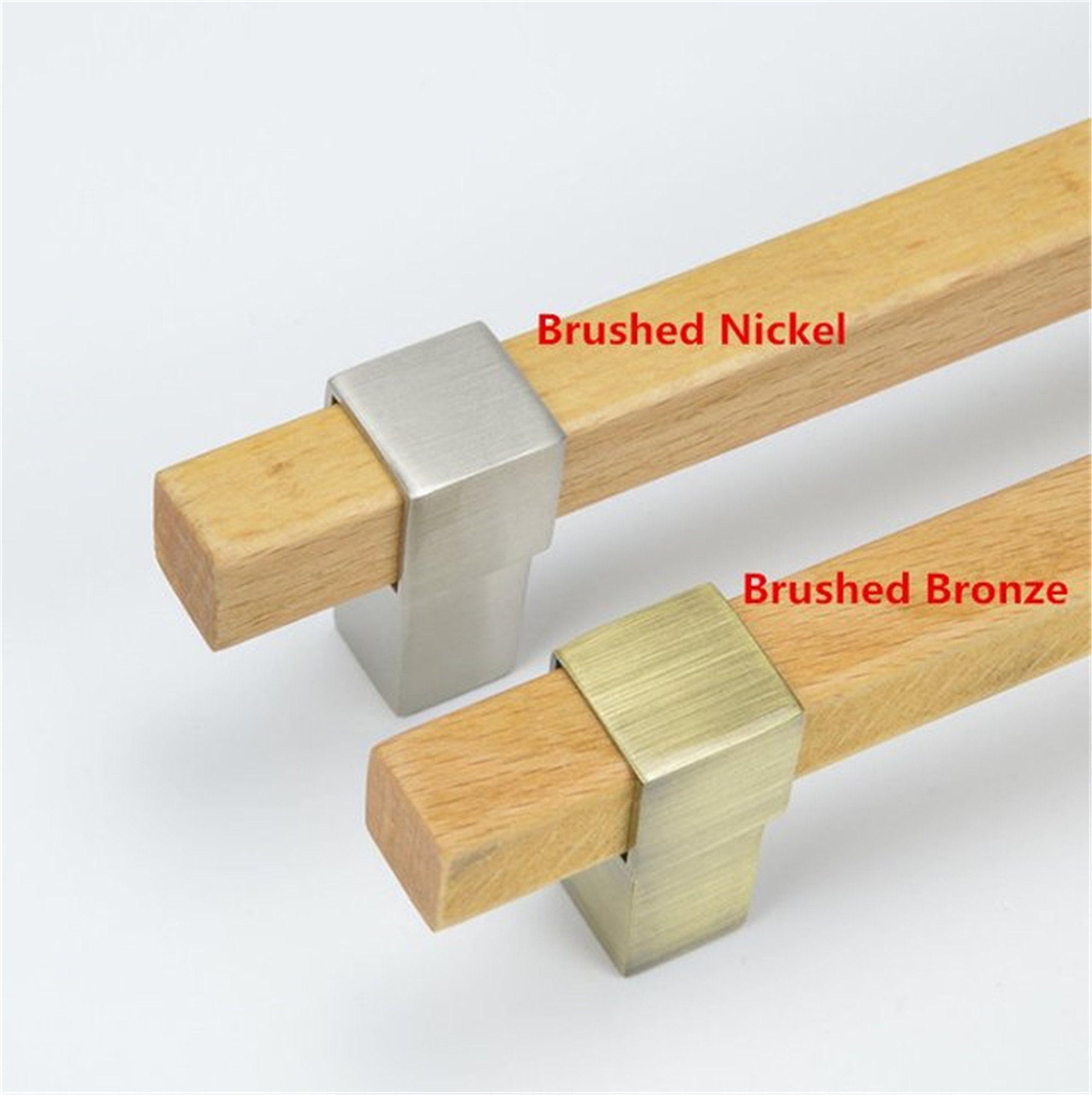 Wood Cabinet Handles Wardrobe Handles Brushed Nickel Bronze | Etsy