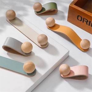 3.7856.3brass Knobs Leather Cabinet Knobs Door Knobs Drawer Knobs Dresser Knobs Pink Black Blue ...