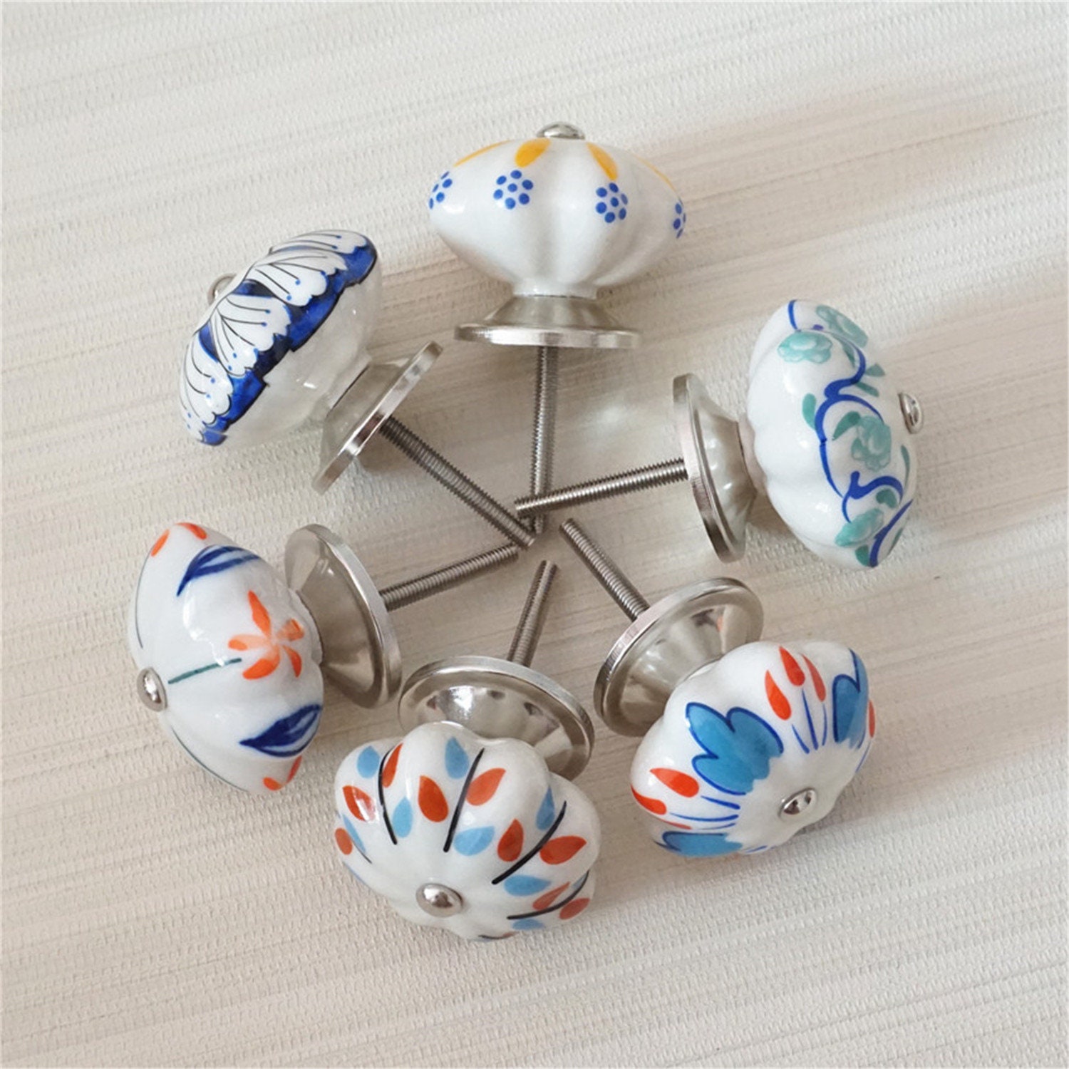 Colorful Ceramic Dresser Pulls Knob Drawer Knob Kitchen | Etsy