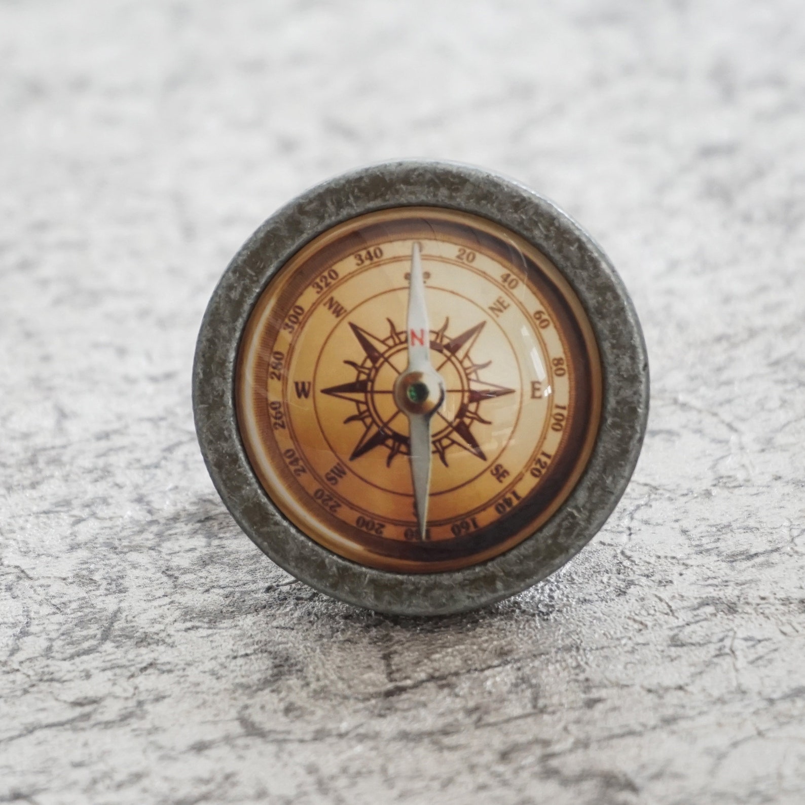 Compass Drawer Knobs Antique Copper / Crystal Dresser Knob - Etsy