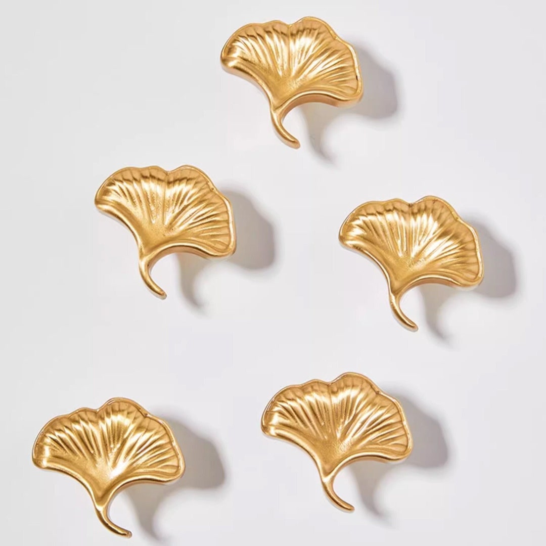 Ginkgo Brass Drawer Knobs Pulls Handles Cabinet Handles Knobs Dresser Knobs Kitchen Cupboard ...