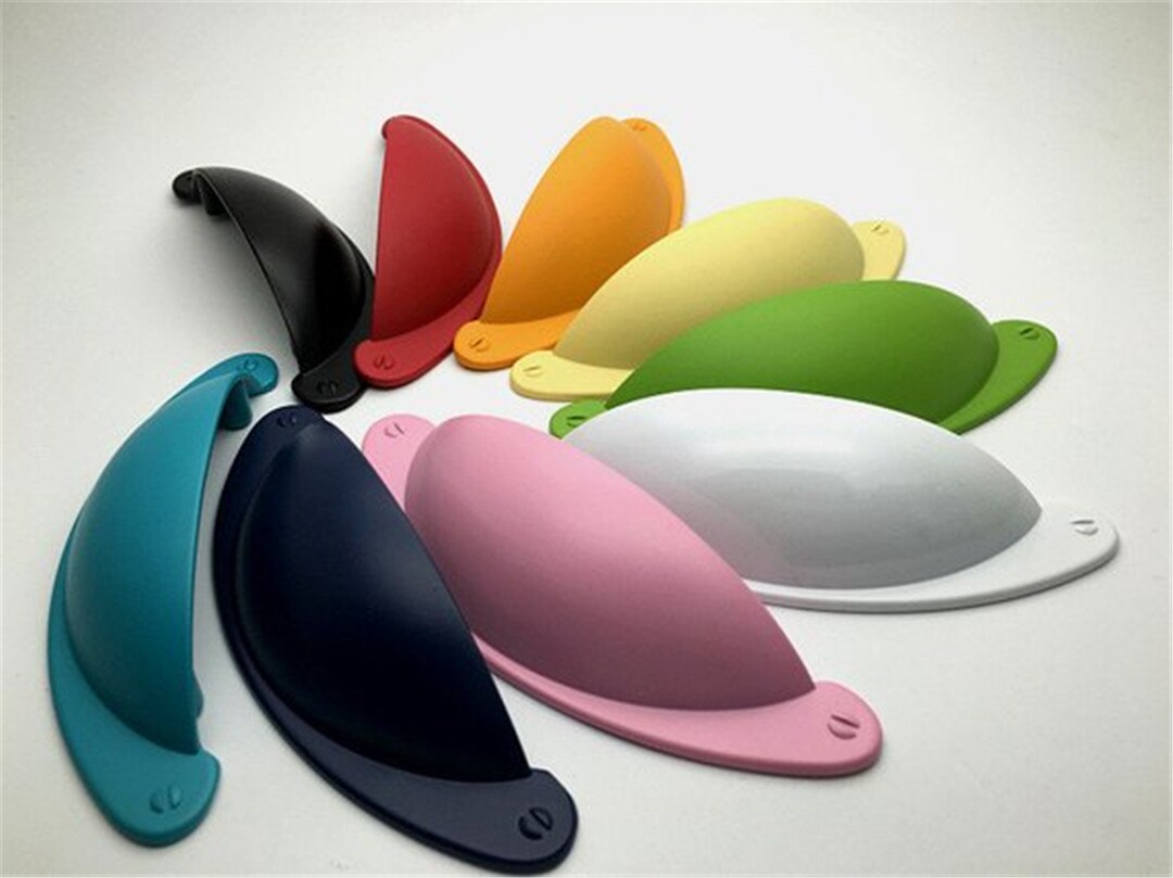 3 Colorful Dresser Cup Pull Bin Kids Drawer Knobs Handles Pull Cabinet ...