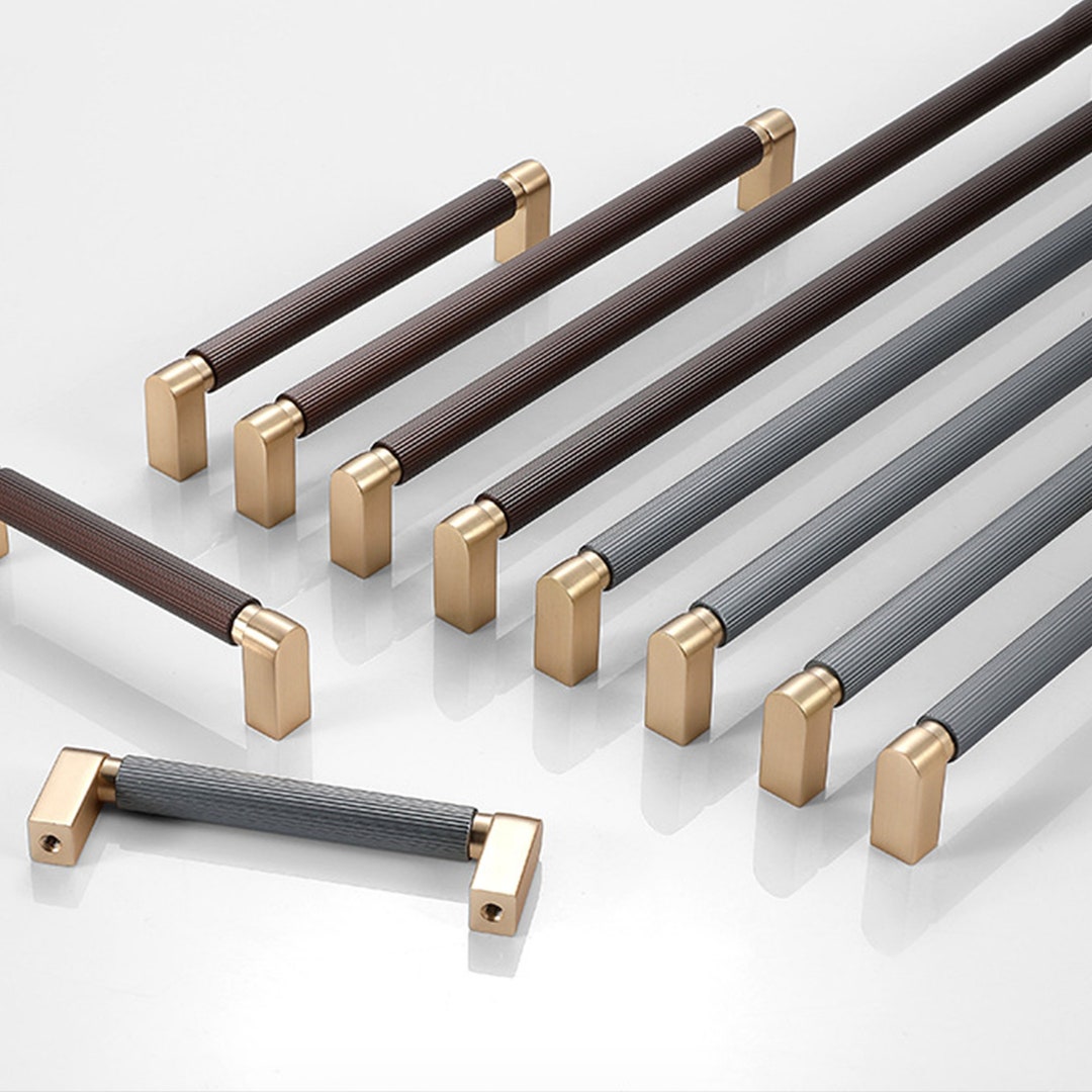 Extra Large Gray Coffee Cabinet Handles Kitchen Pulls Dresser Knobs ...