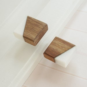 Modern Knob Simple Door Knobs Wood Knobs Cabinet Knobs Marble Small ...