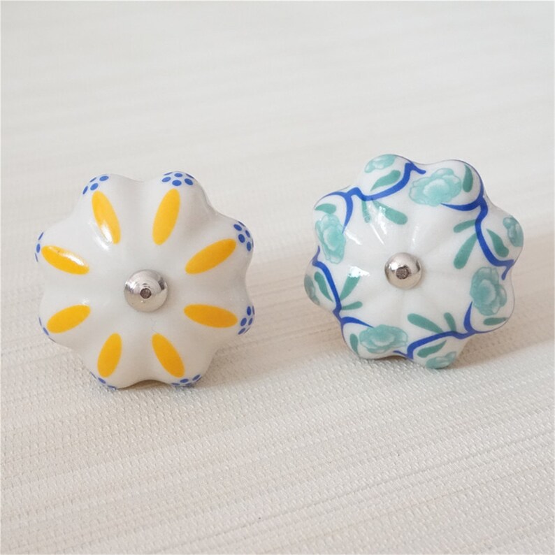 Colorful Ceramic Dresser Pulls Knob Drawer Knob Kitchen - Etsy