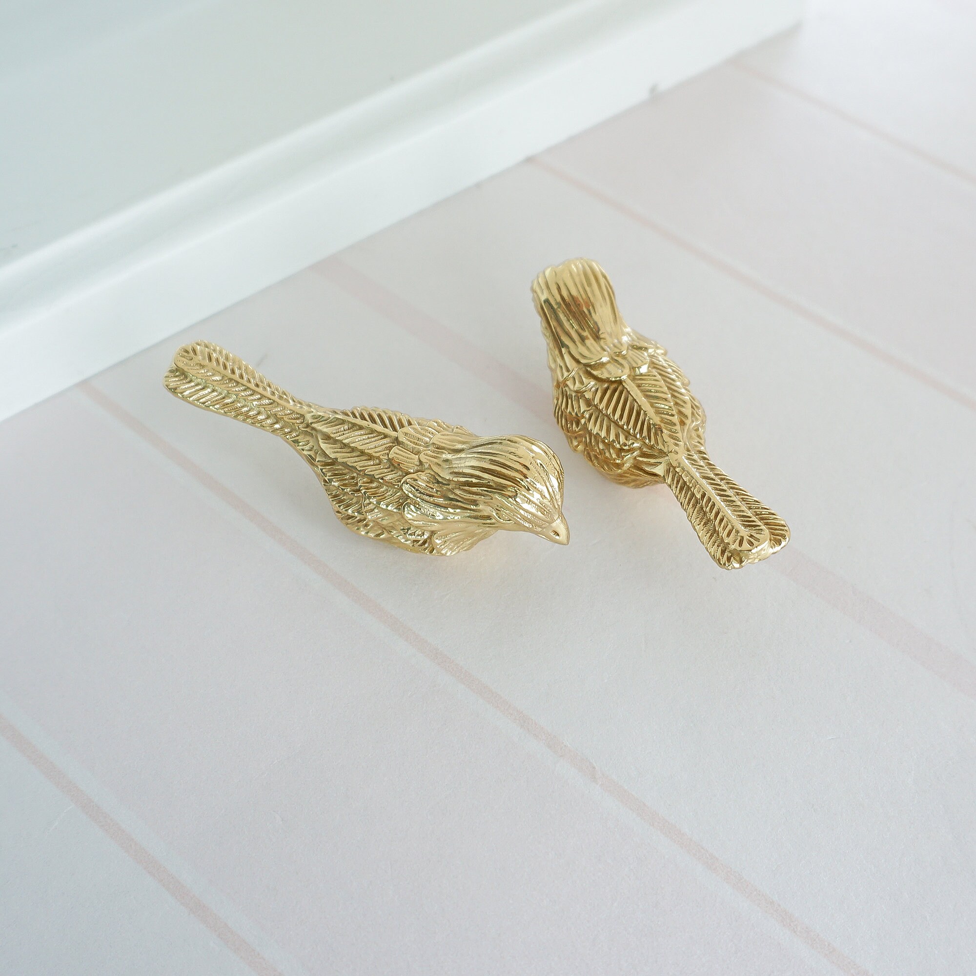 Solid Brass Drawer Knobs Pulls Bird Dresser Knobs Kitchen - Etsy UK