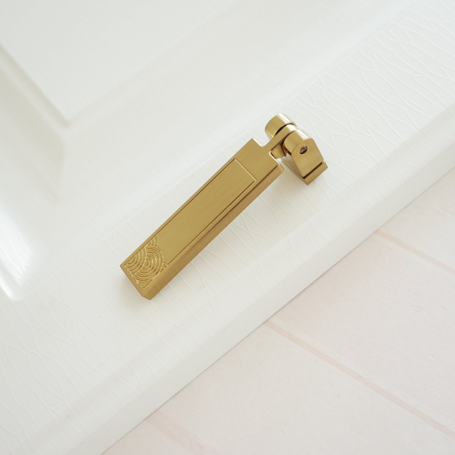 Champaign Gold Round Brass Cabinet Knob Handles Rectangle | Etsy