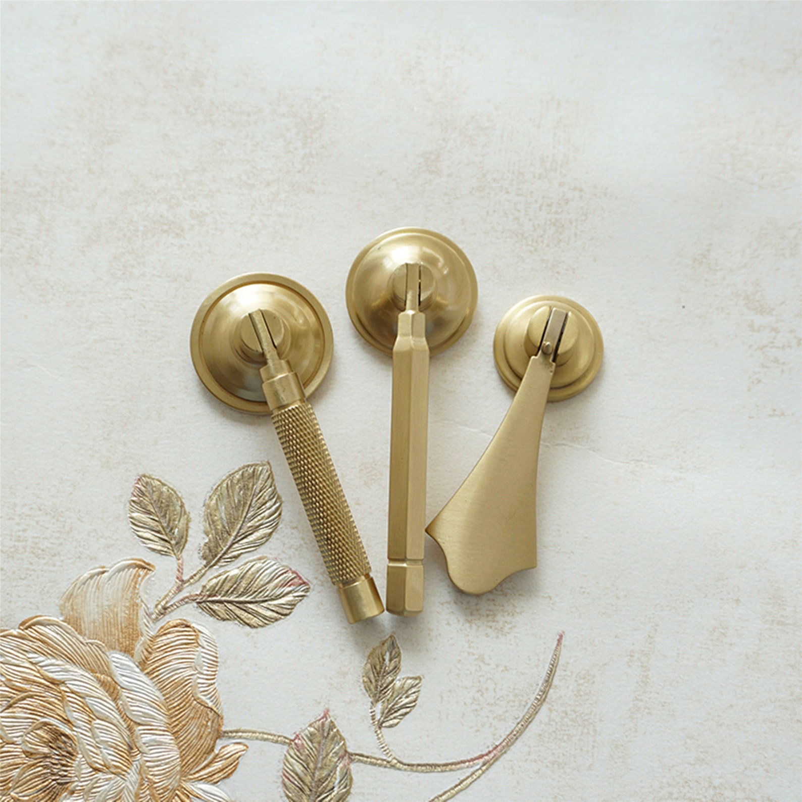 Brass Drop Ring Knobs Pulls Drawer Knobs Dresser Knobs Pull | Etsy