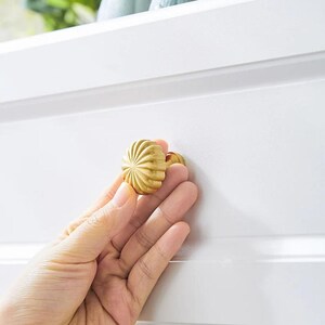 Solid Brass Drawer Knobs Pulls Pumpkin Dresser Knobs Kitchen Hardware Cabinet Pulls Handle ...