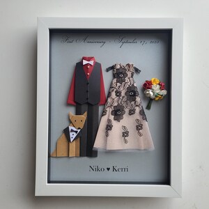Personalized Origami Wedding Frame | Custom Anniversary Gift | Handmade ...