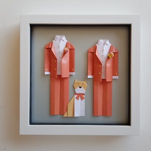 Two Groom's Wdding Frame / Personalised Gay Wedding Gift / Anniversary ...