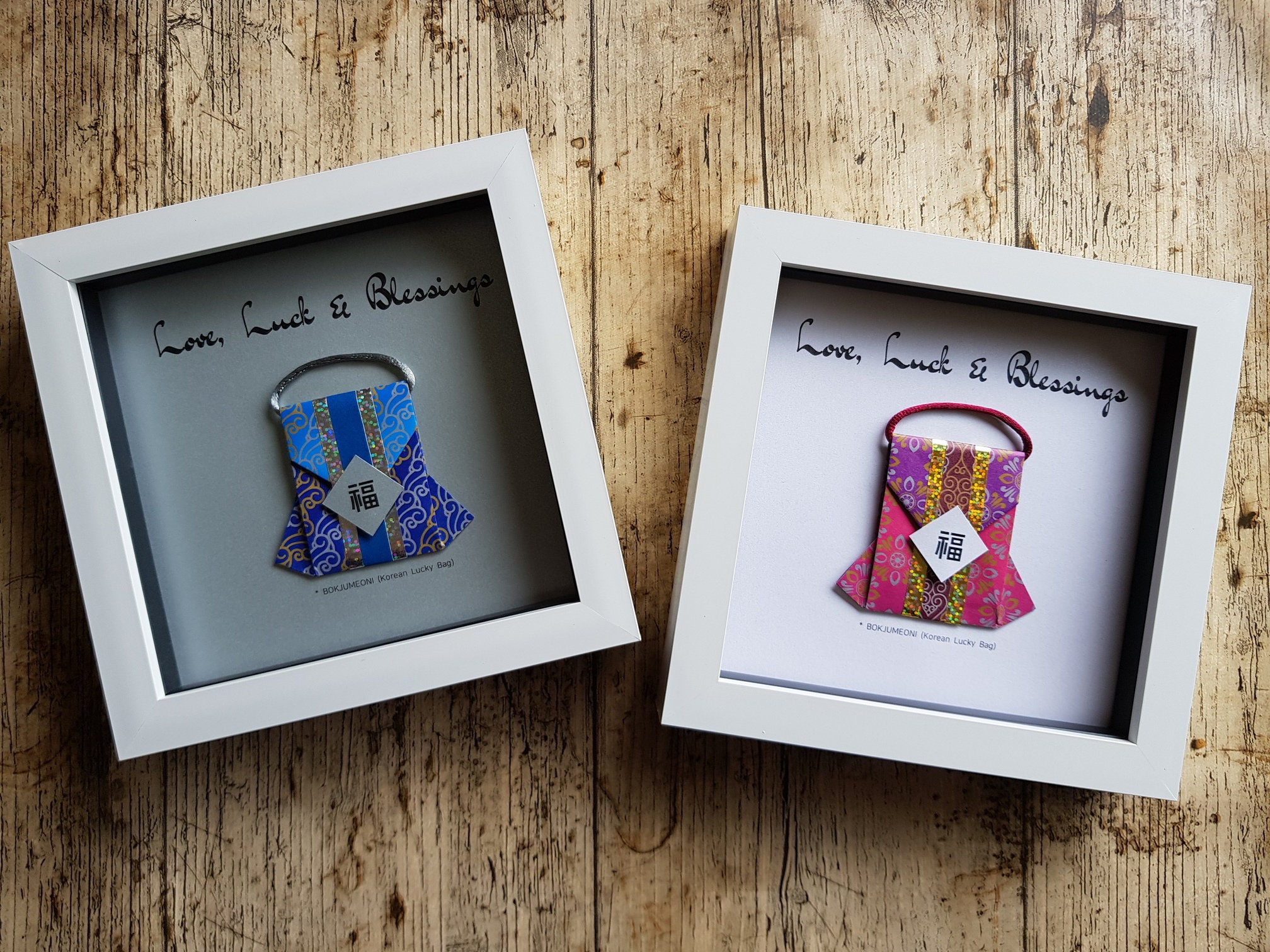 Good Luck Gifts / Good Luck Origami Frame / Gifts for New Job - Etsy UK